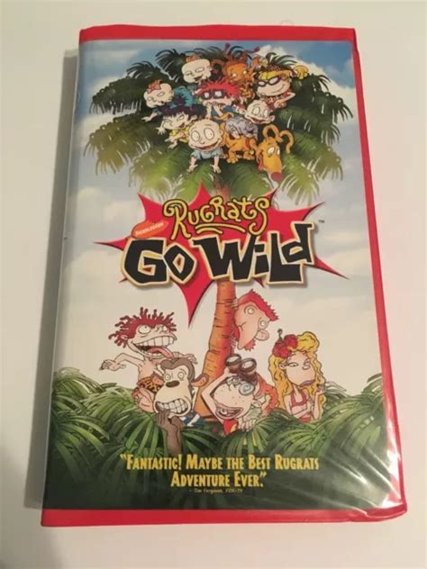 RUGRATS GO WILD VHS Nickelodeon 2003 Orange Clamshell Tape