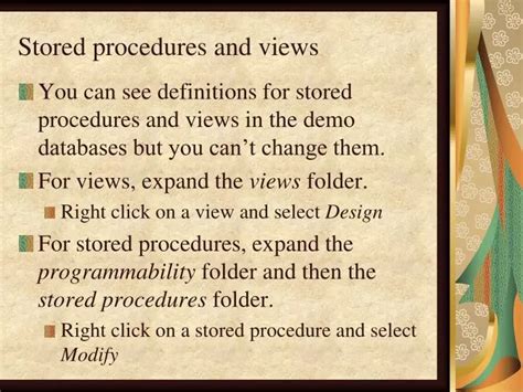 Ppt Stored Procedures And Views Powerpoint Presentation Free
