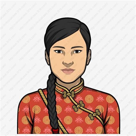 A Woman With Long Hair Wearing A Red Shirt And Braid In Front Of A