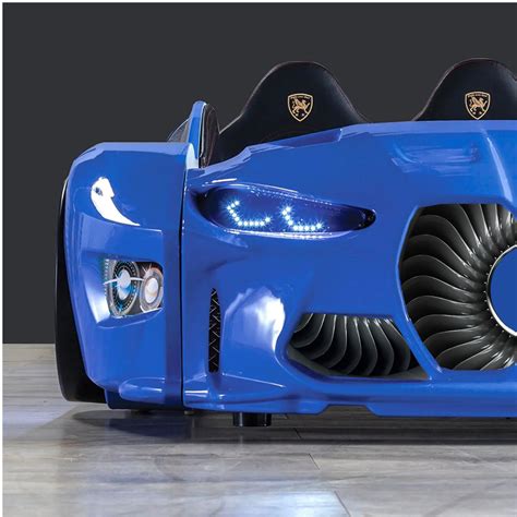 Carbed Gtm Twin Race Car Bed With Lights And Sound Fx