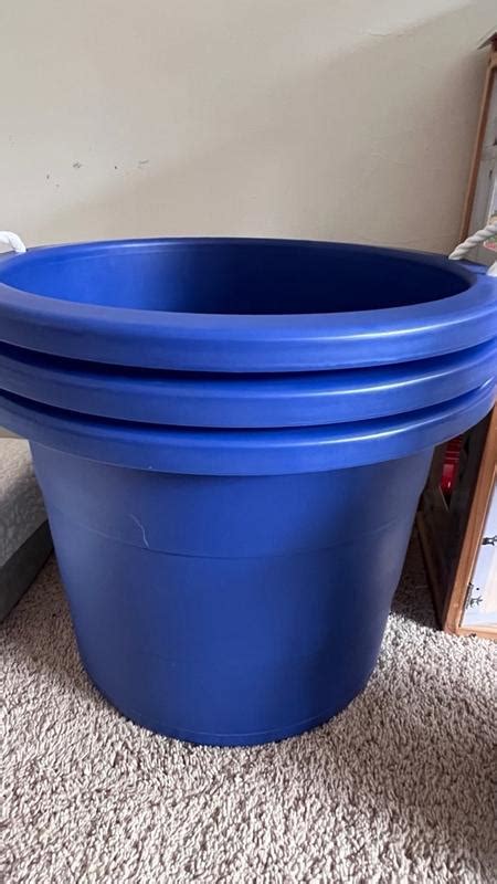 United Solutions 19 Gallon Large Plastic Utility Tub W Rope Handle