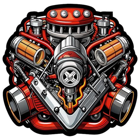 Car Engine Vector Premium Ai Generated Vector