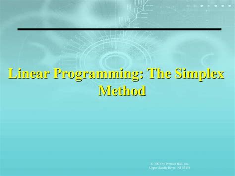 Ppt Introduction To Linear Programming Understanding The Simplex