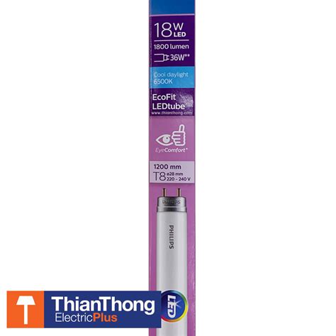 Philips EcoFit LEDtube Mycare หลอดนออน ฟลปส T W Daylight สงซอออนไลน เทยนทองการ