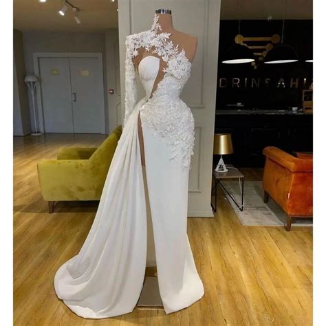 One Shoulder Lace Wedding Dresses