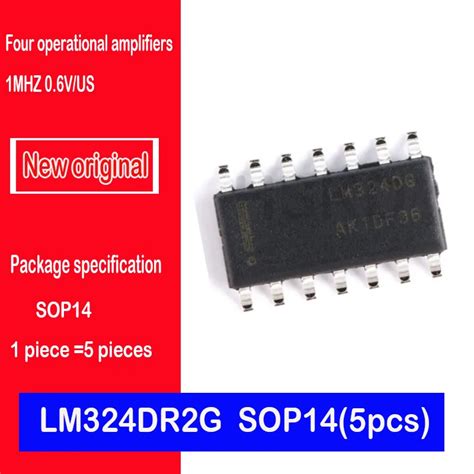 LM324 Quad Operational Amplifier LM324DR2G LM324DG LM324 SMD SOP14 IC