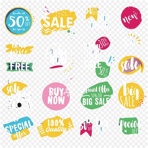 淘宝促销英文标签png图片素材下载图片编号8043667 Png素材网