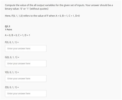 Compute The Value Of The All Output Variables For The