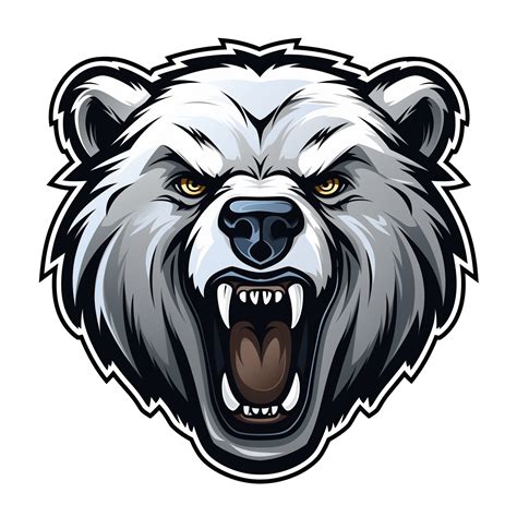 Collection Of Angry Roaring Bear Head Logo Designs Isolated 42410697 Png