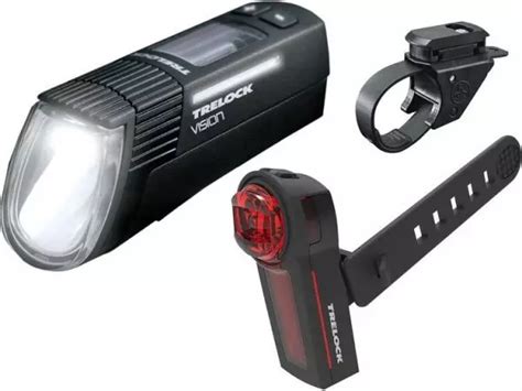 LED Akku Leuchten Set Trelock I Go Vision LS 660 740 Schwarz Mit