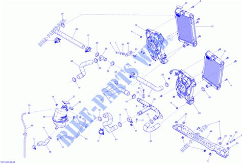 Système refroidissement 10y1403 pour Can Am SPYDER RT LIMITED SE6 de