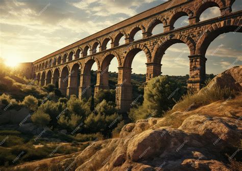 Premium Ai Image The Ancient Roman Aqueducts A Testament To Roman