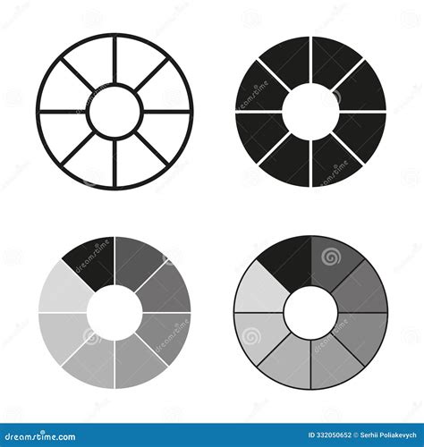 Segmented Circle Circular Preloader Buffer And Progress Bar