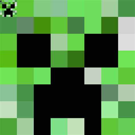 Minecraft Creeper Face Pixel Art