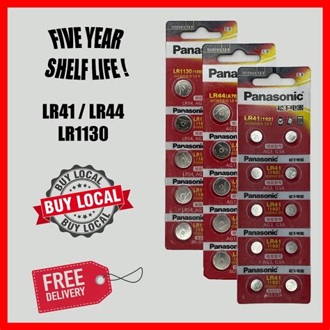 Panasonic Lr41 Lr44 Lr1130 Lithium Battery Button Cell Batteries
