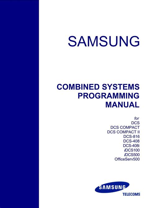 Samsung Dcs Manual Logicomms