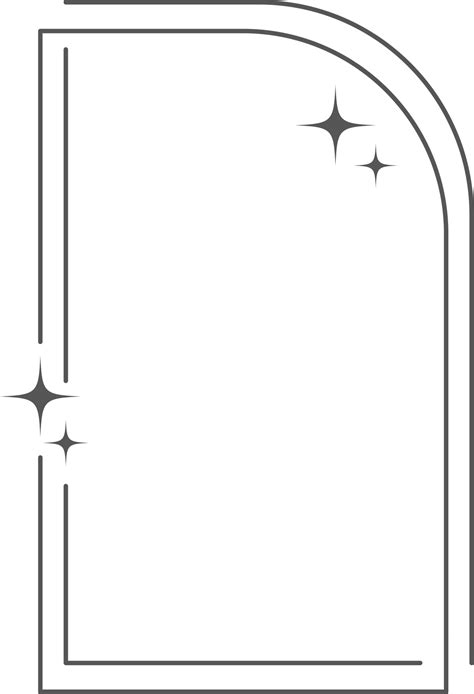 Aesthetic Frame Shape Outline Minimal Graphic Elements With Stars