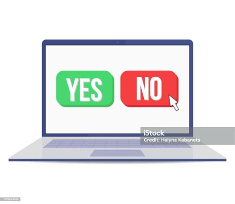 예 아니 노트북 어떤 목적을 위해 훌륭한 디자인 비즈니스 벡터 그림입니다 마크 아이콘 벡터 디자인을 확인합니다 격리된 배경입니다