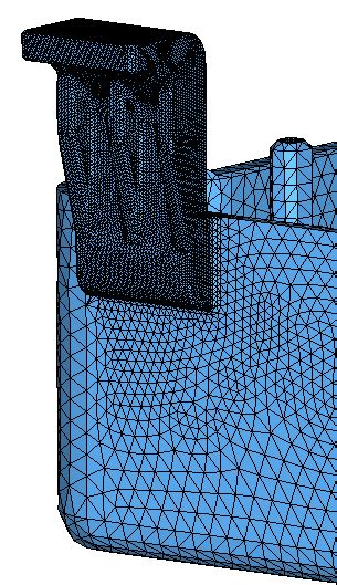 Meshing Details Of The Mounting Leg And Vicinity Of The Housing For