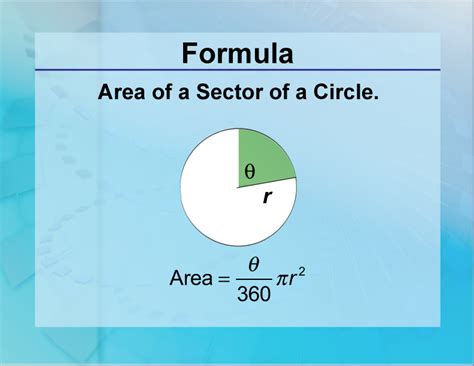 Formulas Area Of A Sector Of A Circle Media4Math