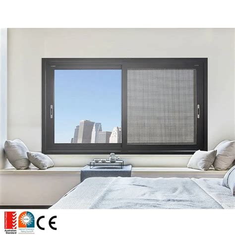 Black Sliding Aluminum Window Frames Sliding Glass Windows Fire Rated