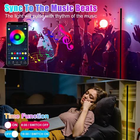 거실 코너 스탠드 플로어 램프 투야 스마트 App Rgb Led 테이블 조명