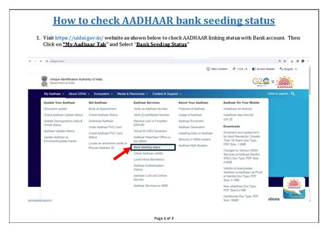 Aadhar Linking It Is A Helpful Off For First Years How To Check AADHAAR Bank Seeding Status