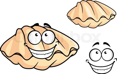 Cartoon Clam Shell Or Musse Stock Vector Colourbox