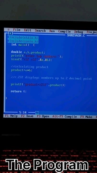 C 1st Program Multiplication Of Two Numbers Ab Return0 Youtube