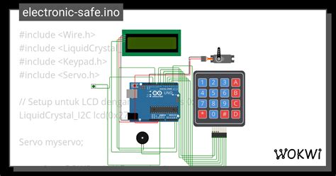 Electronic Safe Ino Copy 2 Wokwi ESP32 STM32 Arduino Simulator