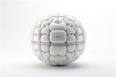 Premium Ai Image 3d Illustration Of Brain On White Background