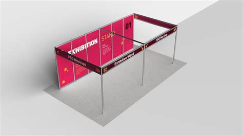 Premium PSD Shell Scheme Exhibition Booth Mockup