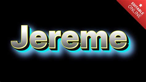 Jereme Neon Dark Text Effect Generator