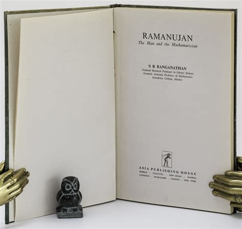 Ramanujan The Man And The Mathematician By Ranganathan S R 1967