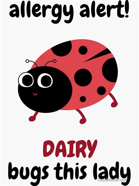 Dairy Bug This Lady Ladybug Sticker For Sale By Goodmoodfood Redbubble