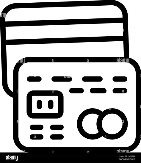 Credit Card Icon Outline Vector Tourism Education Globe Training