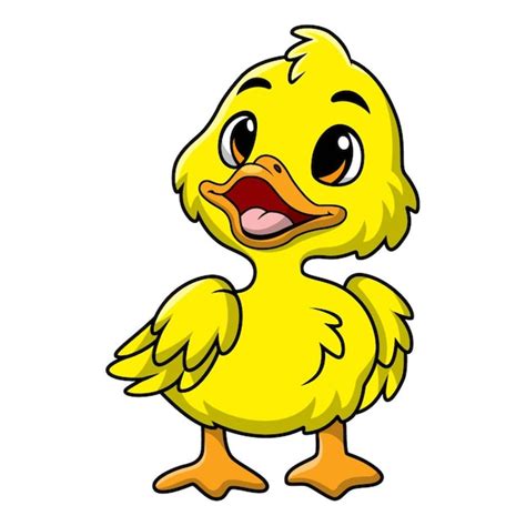 Premium Vector Cute Duckling Cartoon On White Background