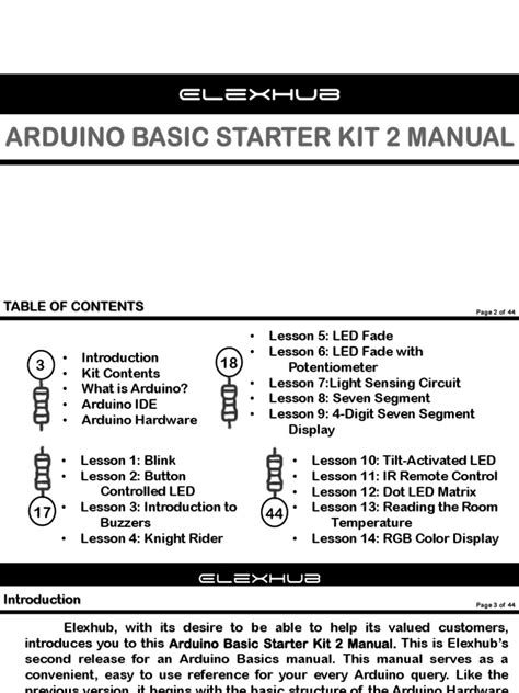 Elexhub Basic Manual Kit 2 Pdf Arduino Electronic Circuits