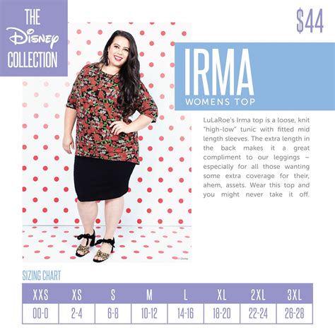 Lularoe Irma Size Chart Minimalist Chart Design
