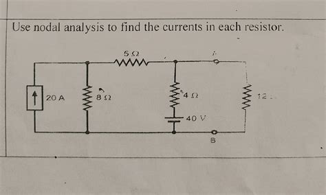 use nodal analysis to find the currents in each resistor filo