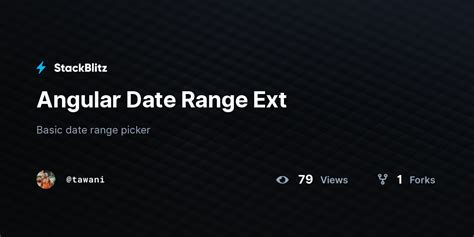 Angular Date Range Ext Stackblitz
