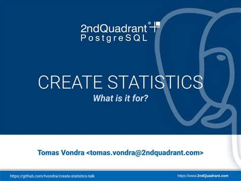 Create Statistics What Is It For Ppt