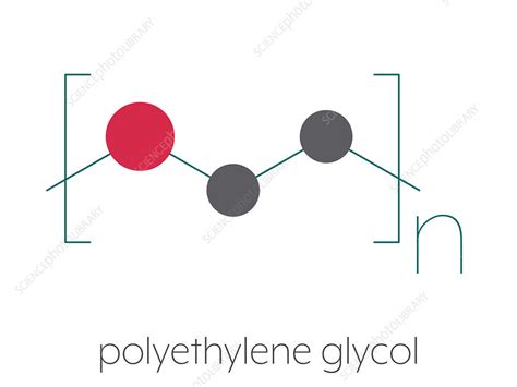 Polyethylene Glycol Chemical Structure Illustration Stock Image
