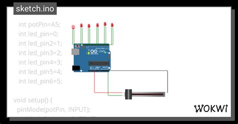 Potenciometar Wokwi Esp32 Stm32 Arduino Simulator