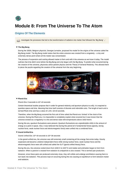 Module 8 Part 1 Mod 8 Physics Notes Module 8 From The Universe To