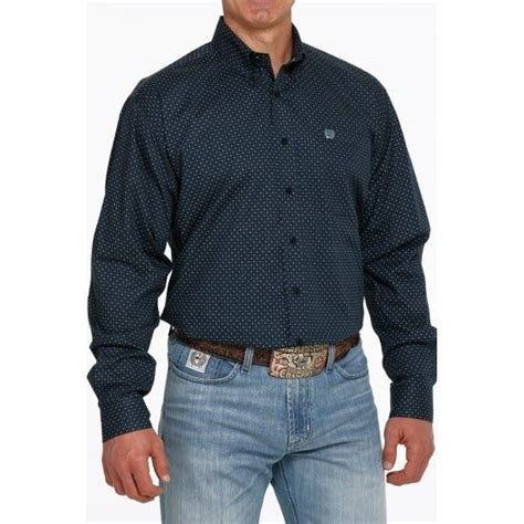 Cinch Mens Shirt Long Sleeve Geometric Print Button Down Weis