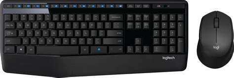 Logitech MK Wireless Combo Full Sized Keyboard With Palm Rest And Comfortable Right Handed
