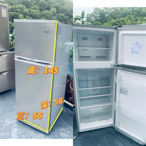 二手電器 Whirlpool 雙門無霜雪櫃 可左右門較 上置式急凍室 Wf228 實用款 145cm高 大減價 香港網店 香港