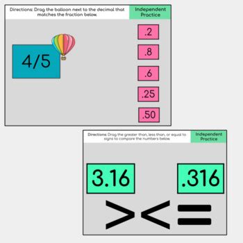 Digital Decimals Unit Decimal Place Value Comparing Decimals Google Slides