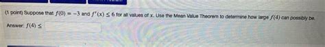 Solved Point Suppose That F And F X S For Chegg Com